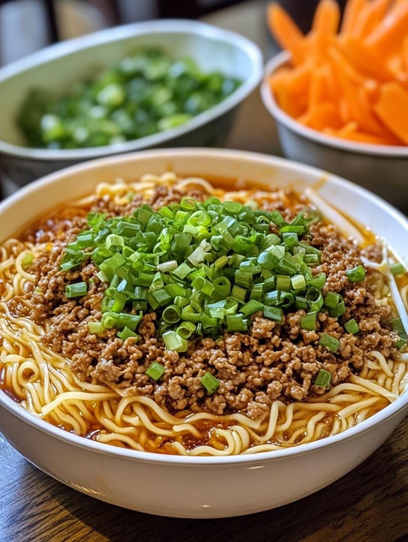 Savory Minced Meat Noodles Recipe Download. - Etsy