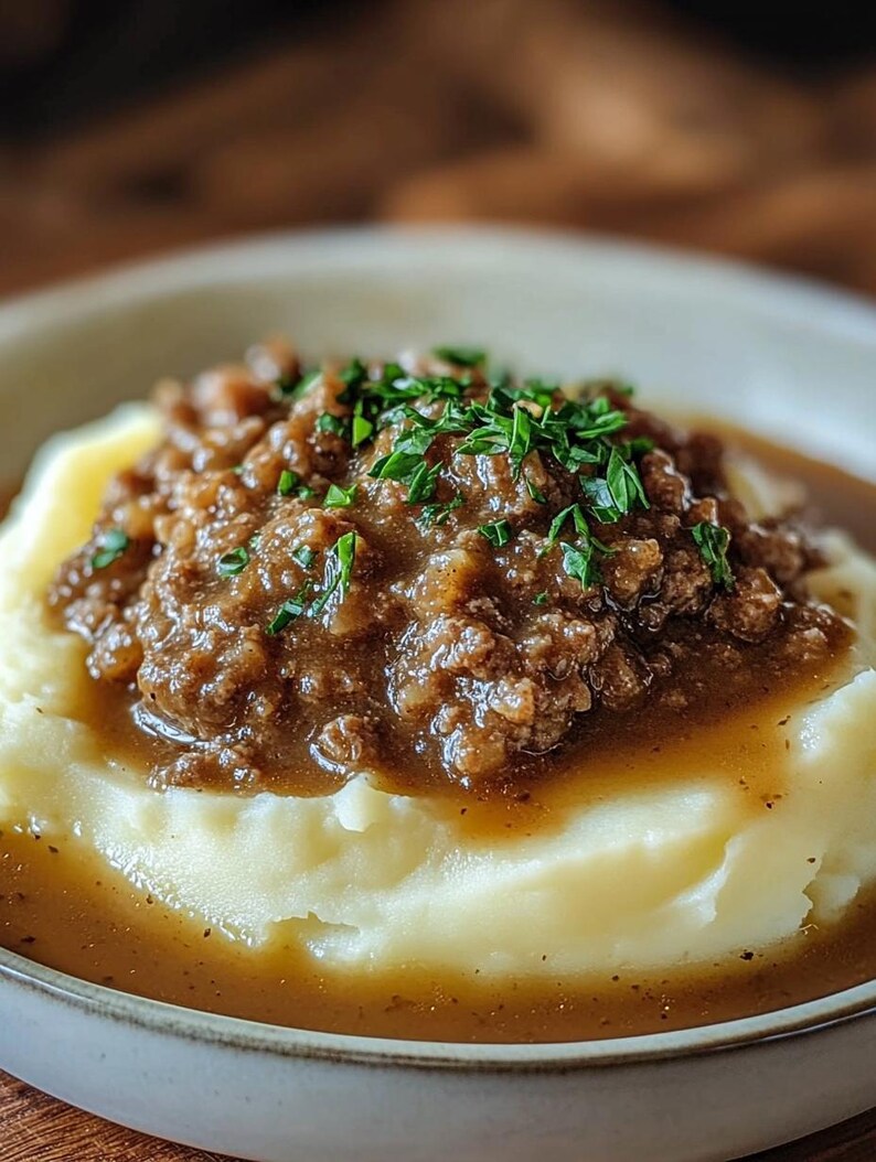Seasoned Minced Meat With Mashed Potatoes and Gravy Recipe - Etsy