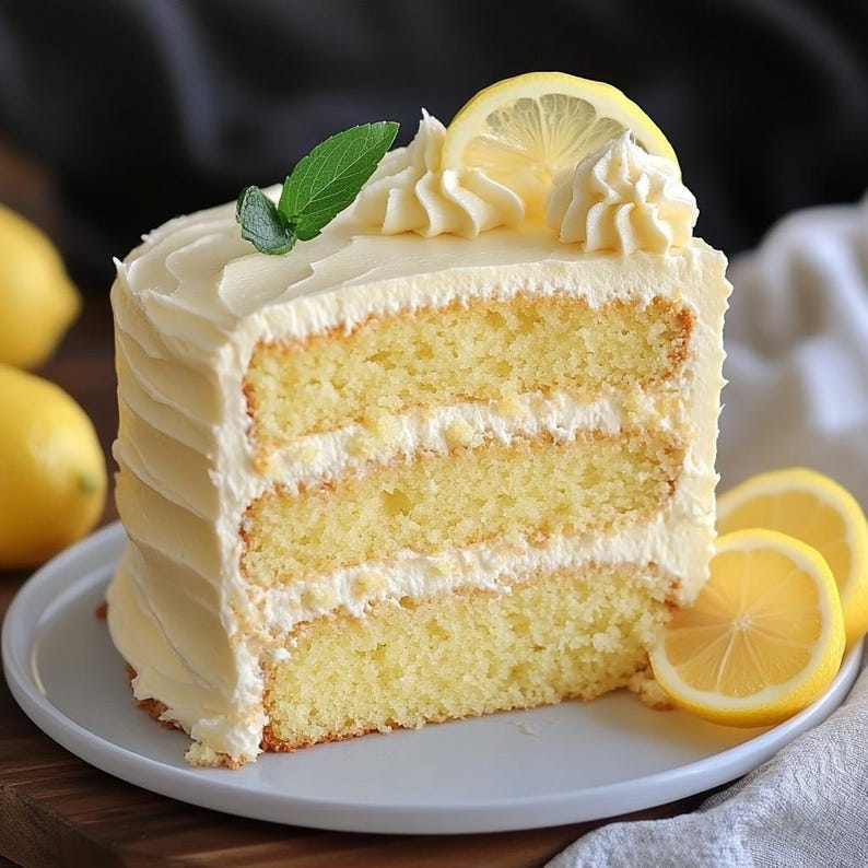 Lemon Velvet Cake Recipe: Cream Cheese Frosting Download. - Etsy