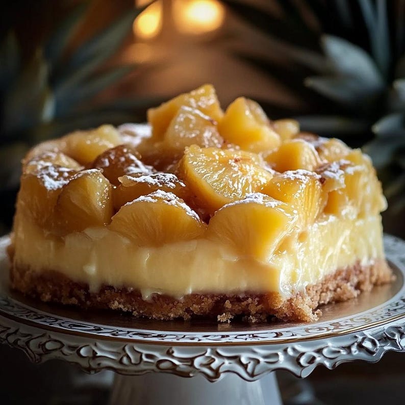Pineapple Cake Recipe: Tropical Dessert Download. - Etsy