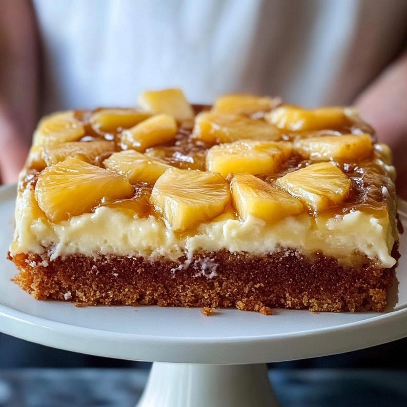 Pineapple Cake Recipe: Tropical Dessert Download. - Etsy