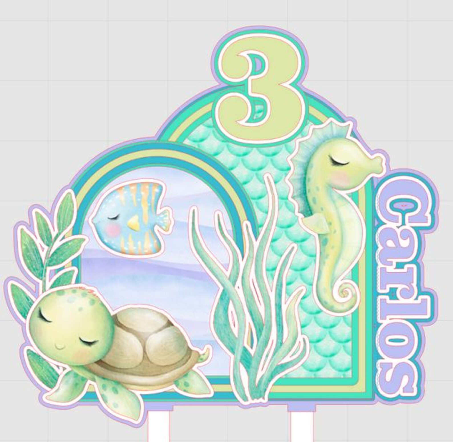 Sea Animals Cake Topper - Etsy
