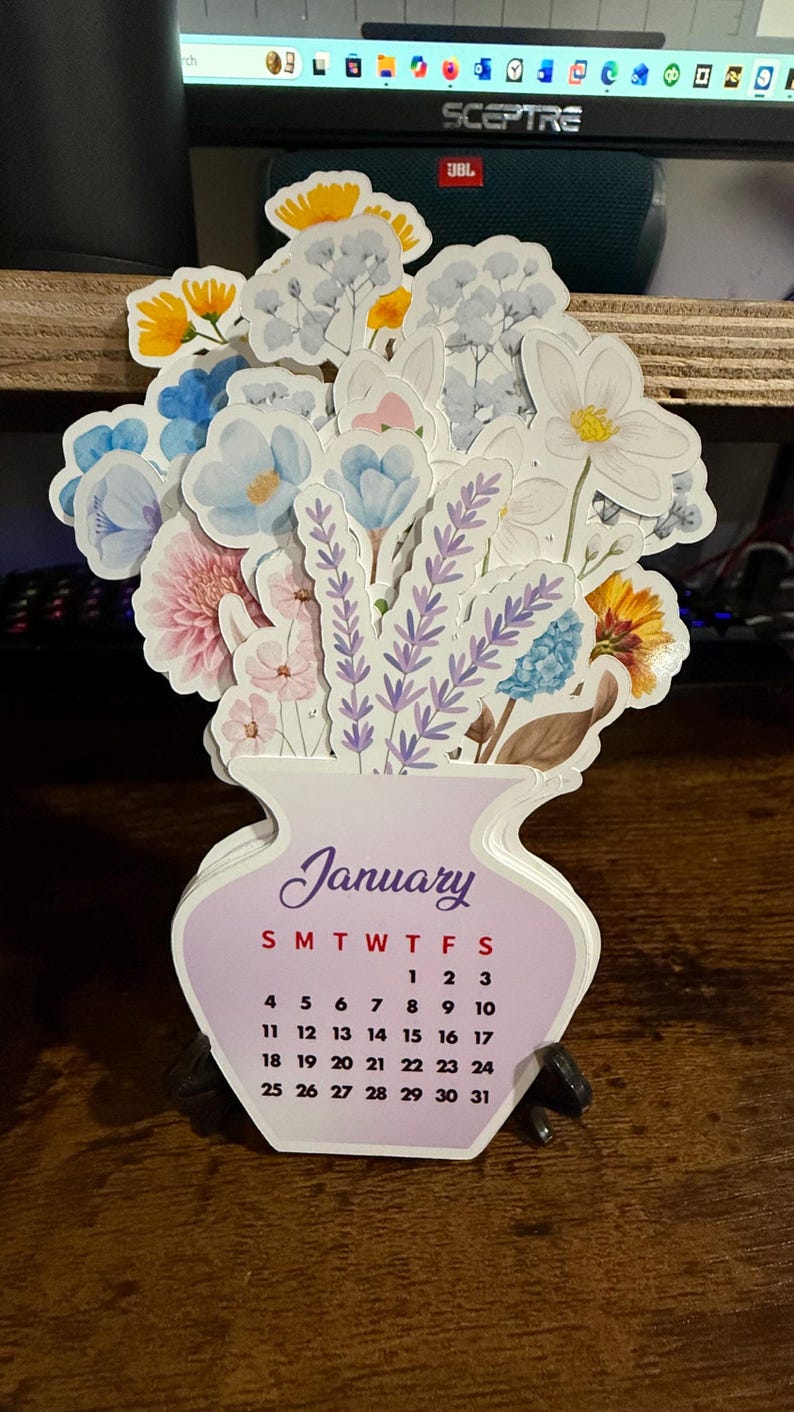 Flower Calendar – Fun & Custom Floral Wall Calendar - Etsy