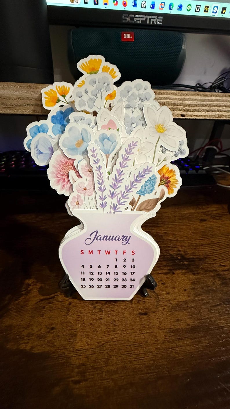 Personalized Flower Calendar – Fun & Custom Floral Wall Calendar - Etsy