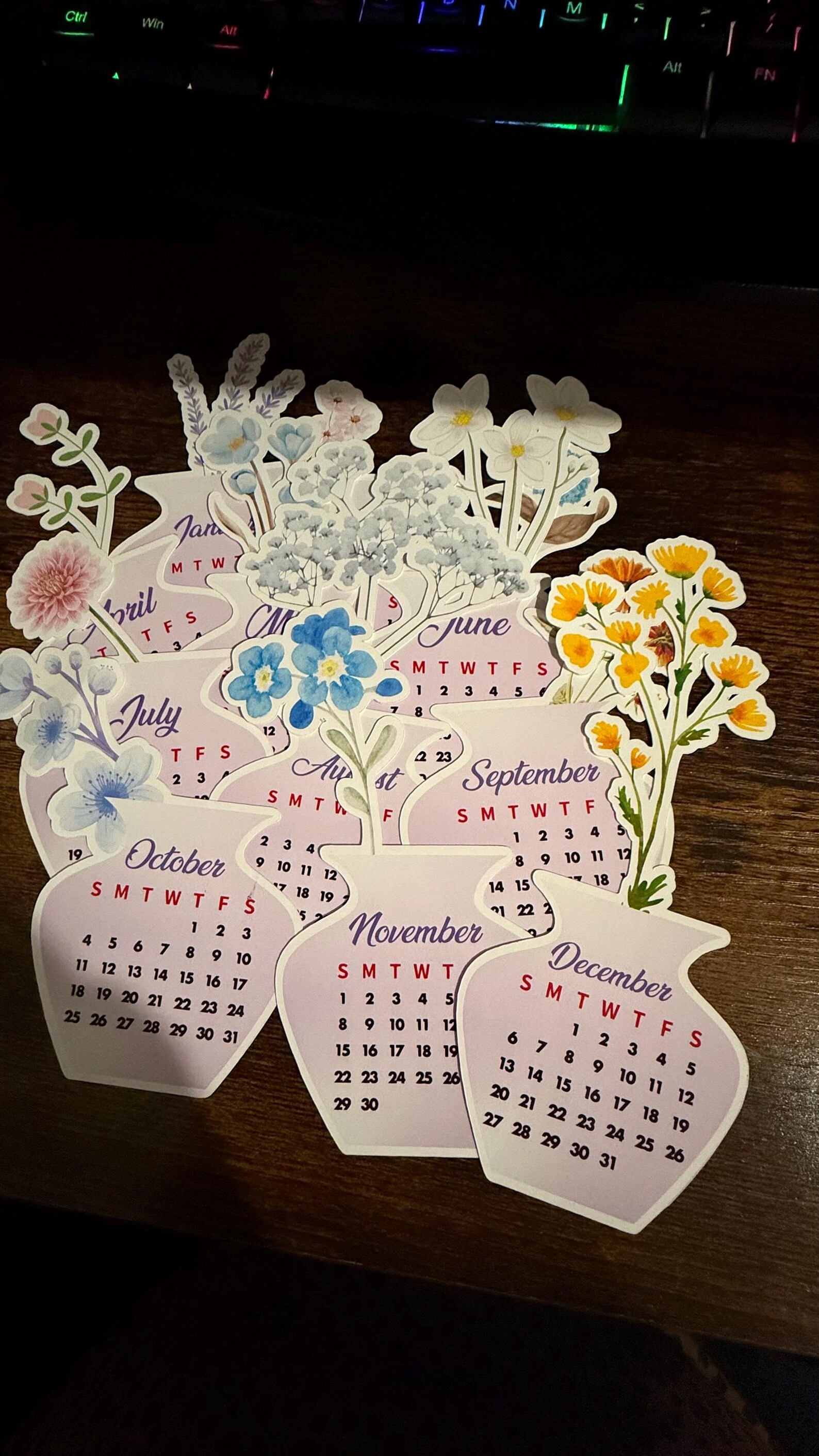 Personalized Flower Calendar – Fun & Custom Floral Wall Calendar - Etsy