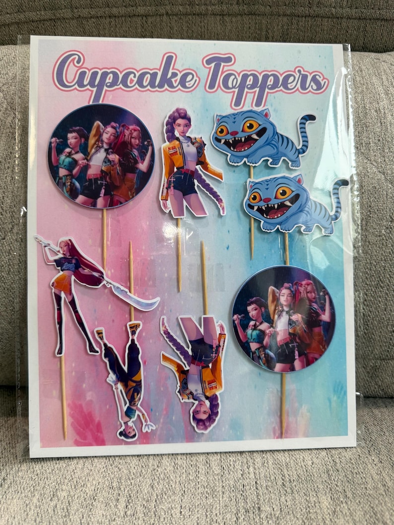 K-pop Monster Hunter Cake Topper Pack ,huntrx Cake Topper,fan Cake ...