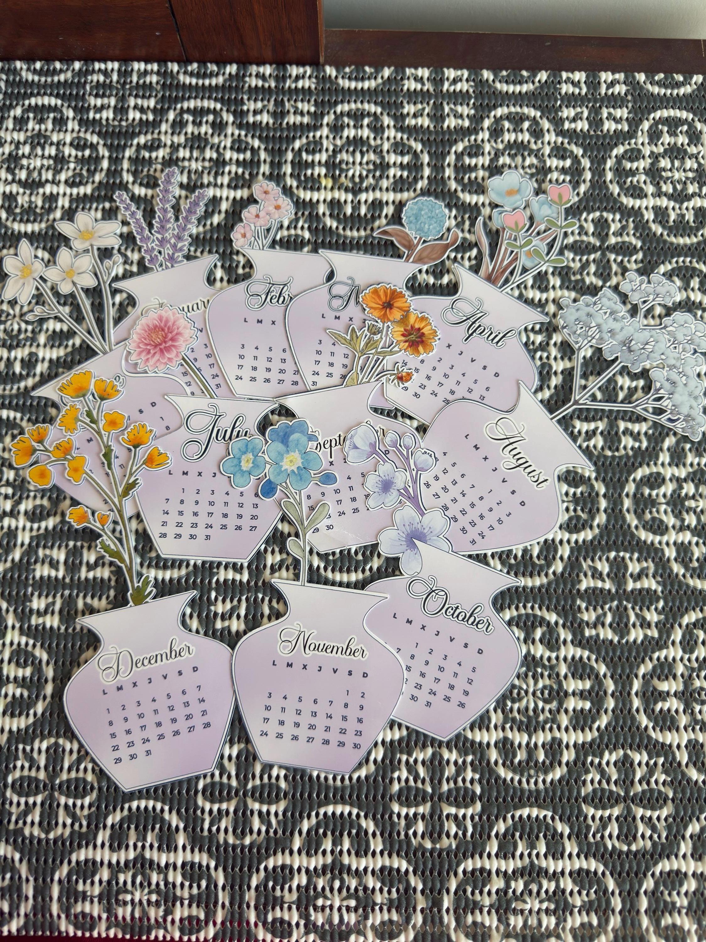 Personalized Flower Calendar – Fun & Custom Floral Wall Calendar - Etsy