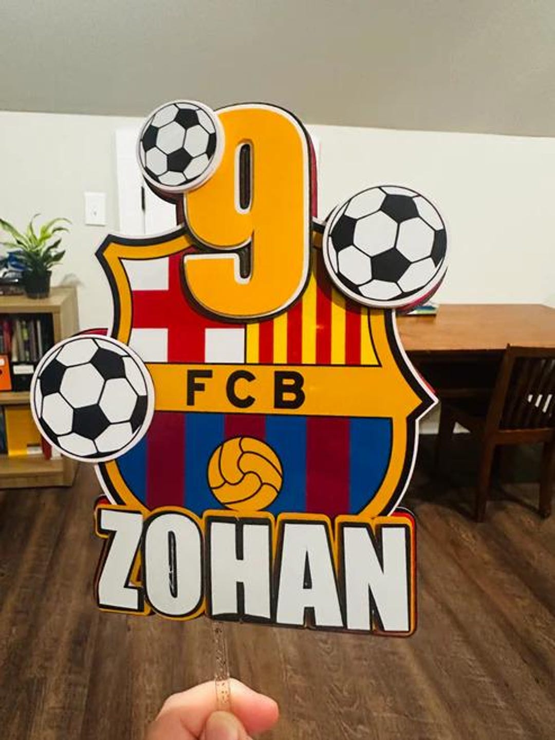 Barcelona Cake Topper 3d Personalized - Etsy