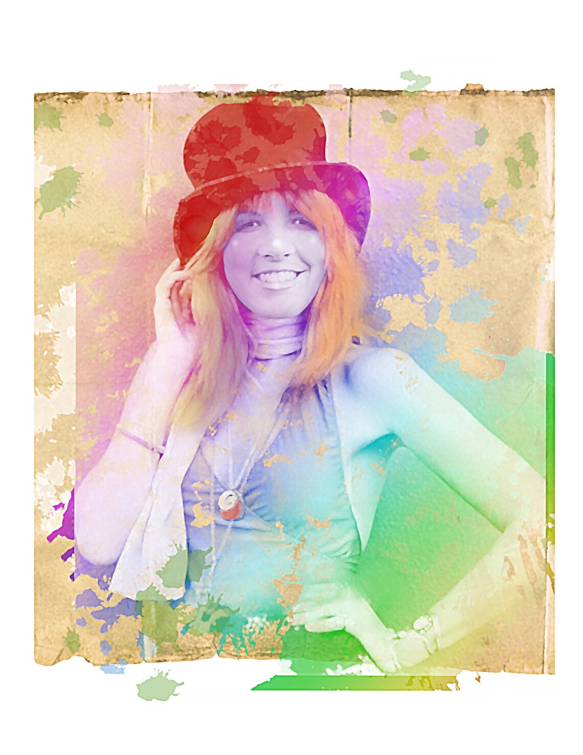 Stevie Nicks Art Print Rock N Roll Artist in Black Top Hat - Etsy