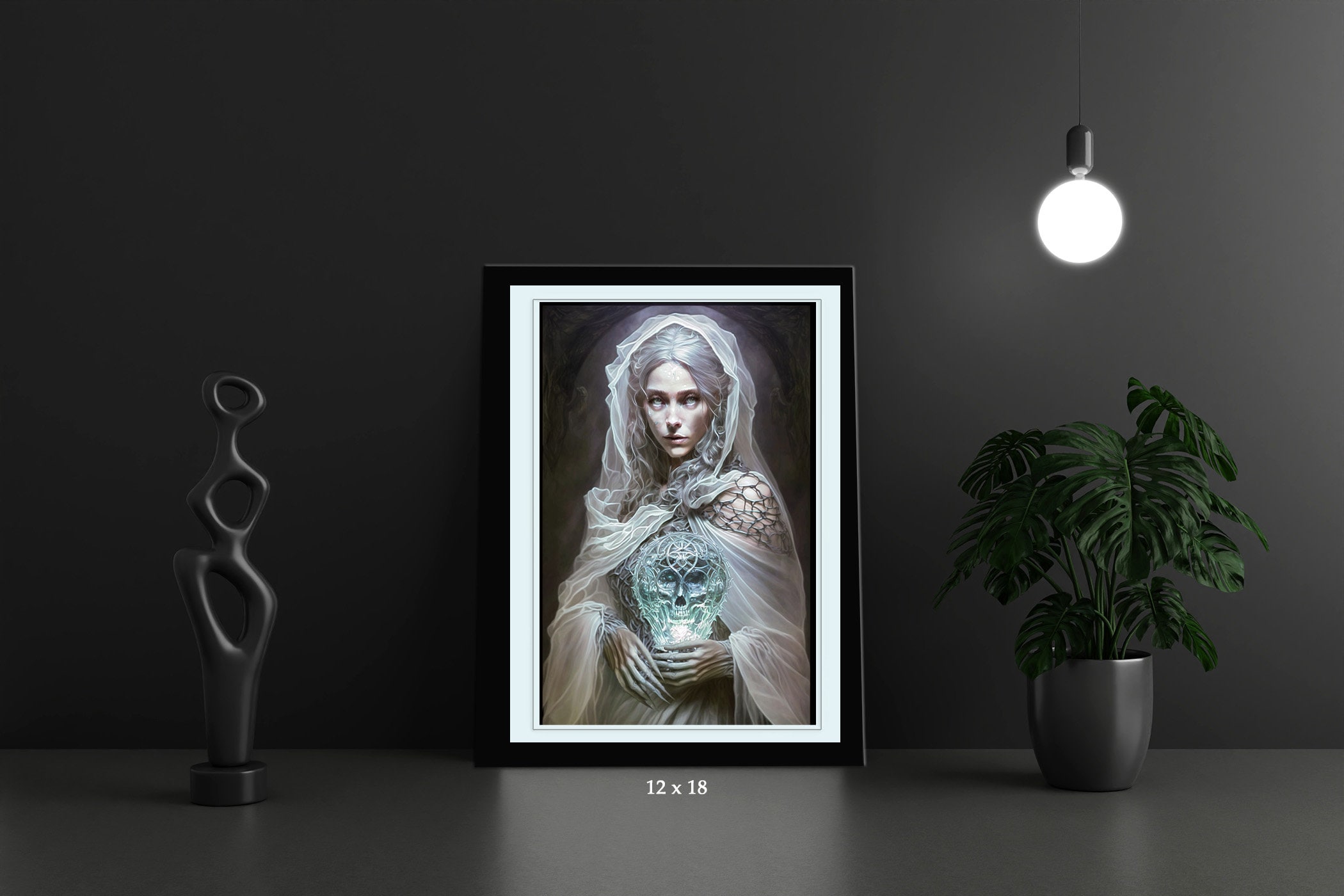 Sorceress Witch Art Print, Gothic Magic Portrait, Surreal Female Print ...
