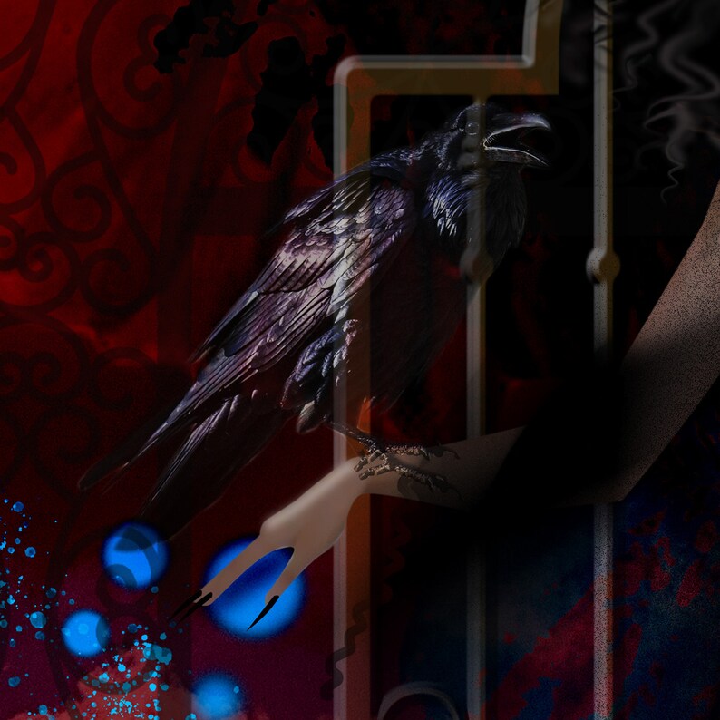 Raven Witch Print Witch Legend Print Mythical Witch Print Raven Goddess ...