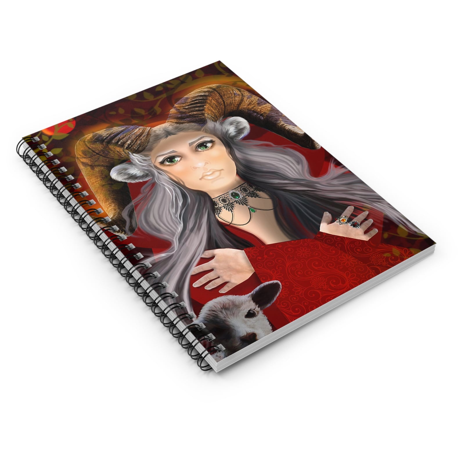 Druid Goddess Spiral Notebook/ Fantasy Notebook /ruled Notebook / Moon ...