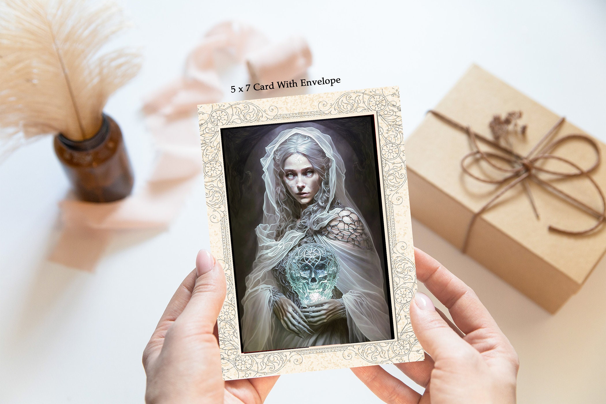 Sorceress Witch Art Print, Gothic Magic Portrait, Surreal Female Print ...