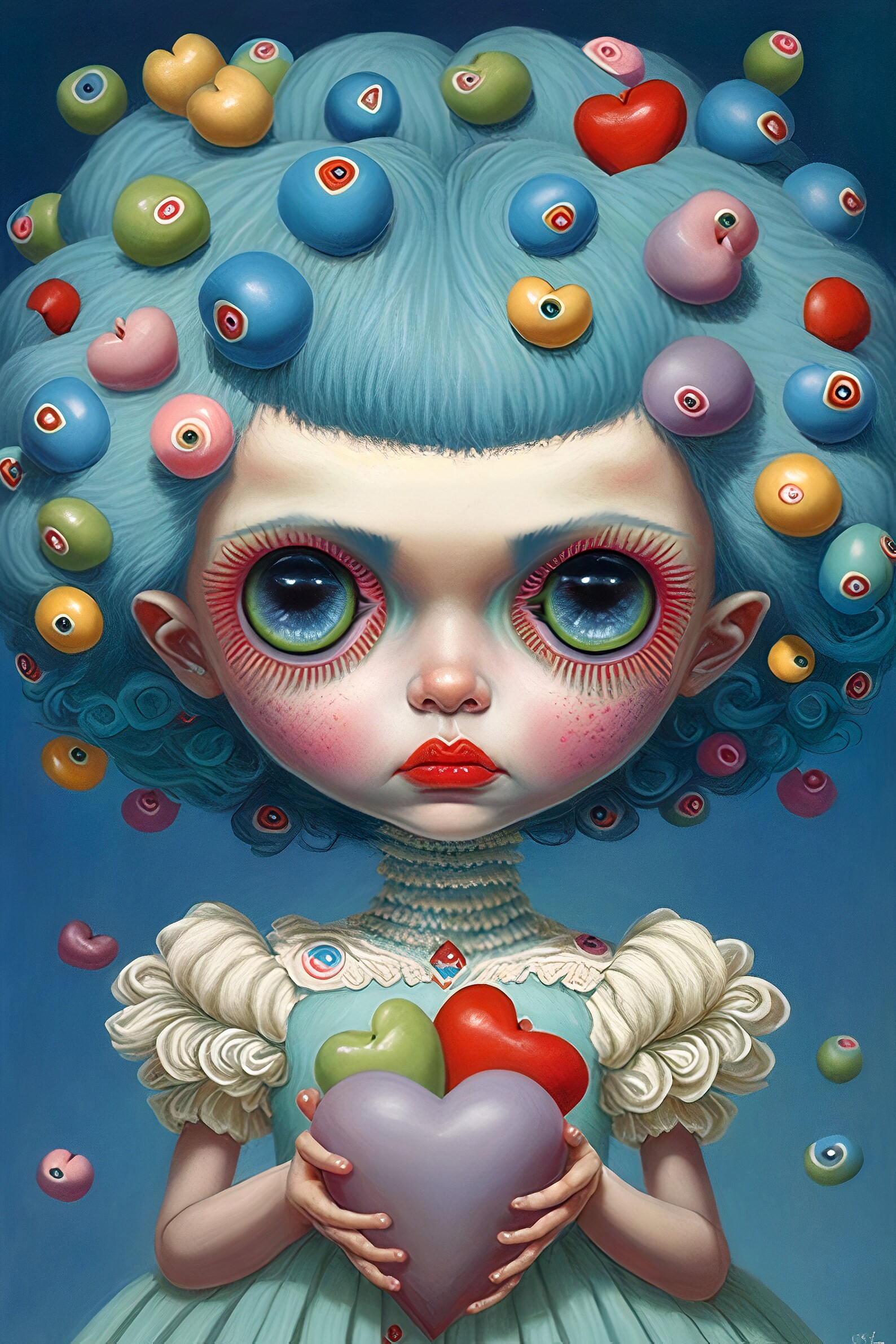 Candy Girl Pop Surreal Portraits Notecards Set - Whimsical Craft Supply ...