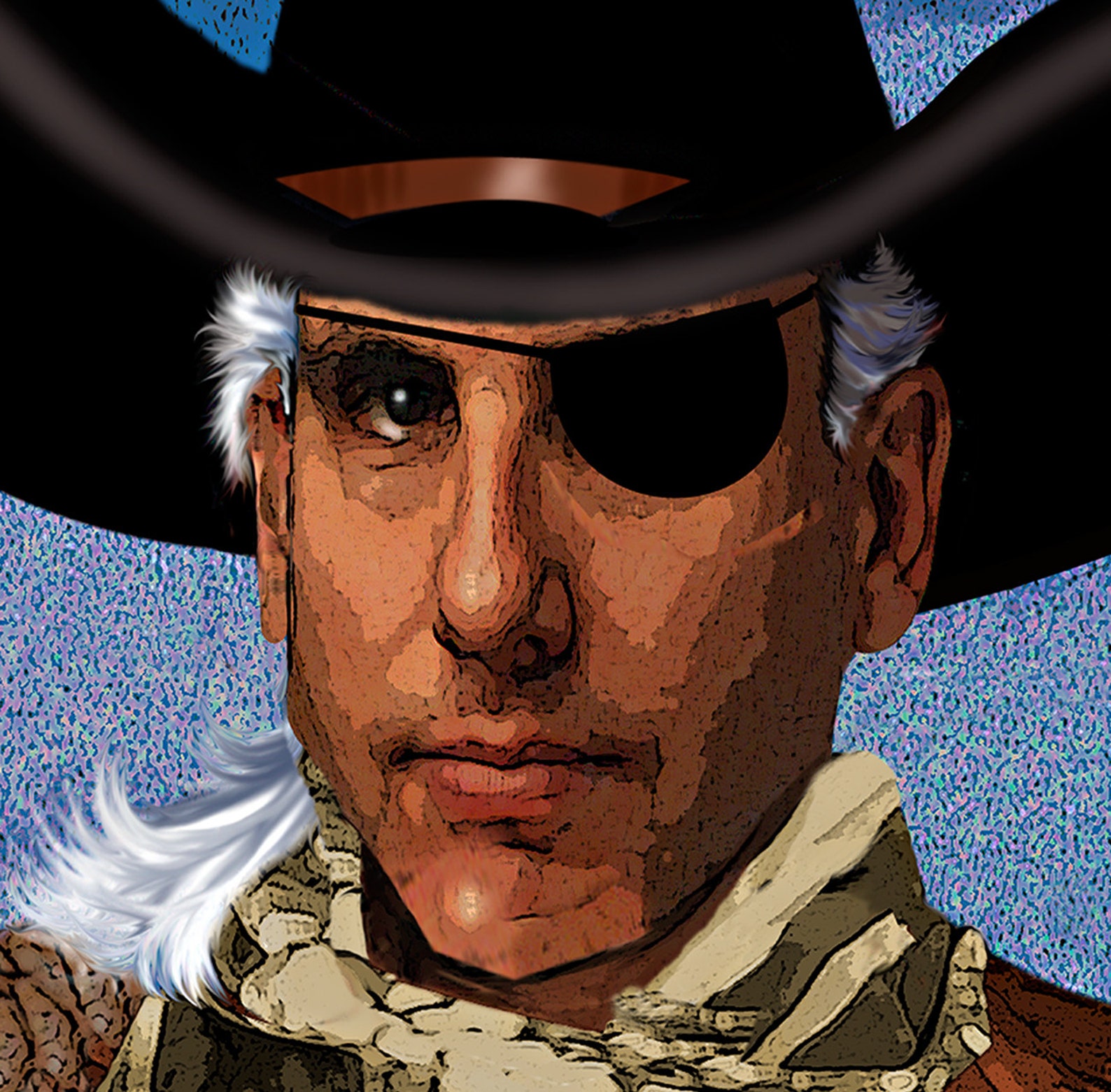 Dark Cowboy Art Print Cowboy With Black Hat With Crows and a - Etsy