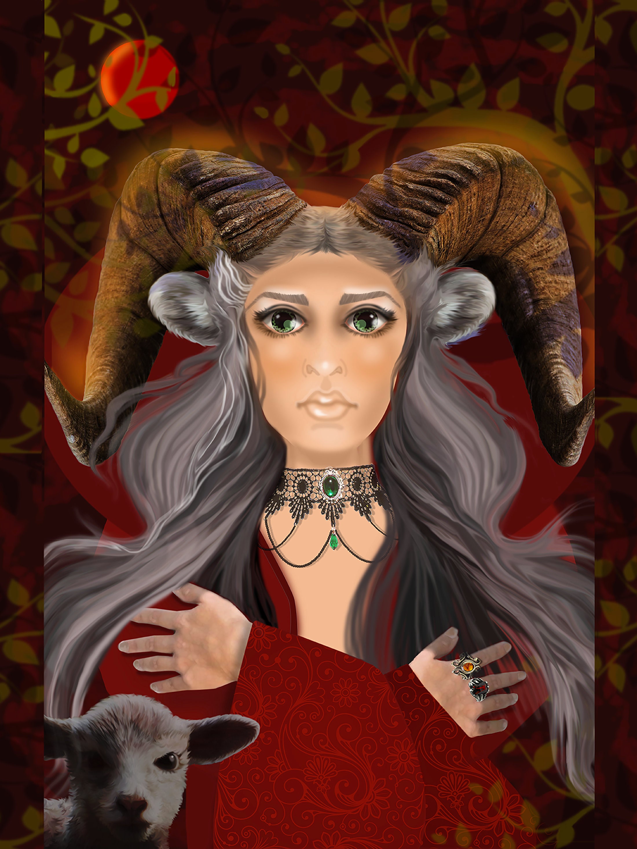 Pagan Antlered Goddess Poster, Female Power Art, Goddess Mythology ...