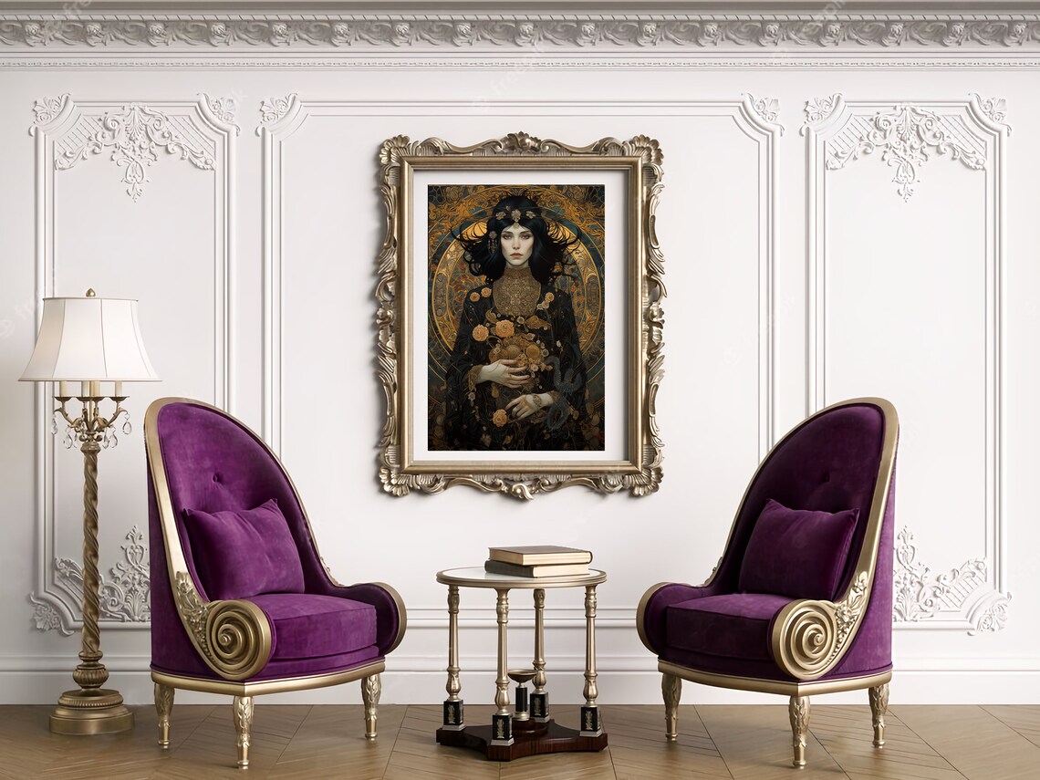 Dark Oracle Art Nouveau Giclée Print, Magic Female Portrait - Etsy