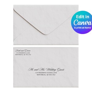 Editable Wedding Envelope Address Template (digital Download) - Etsy
