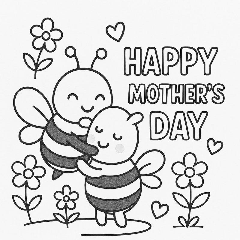 Mothers Day Drawing Easy - Etsy UK