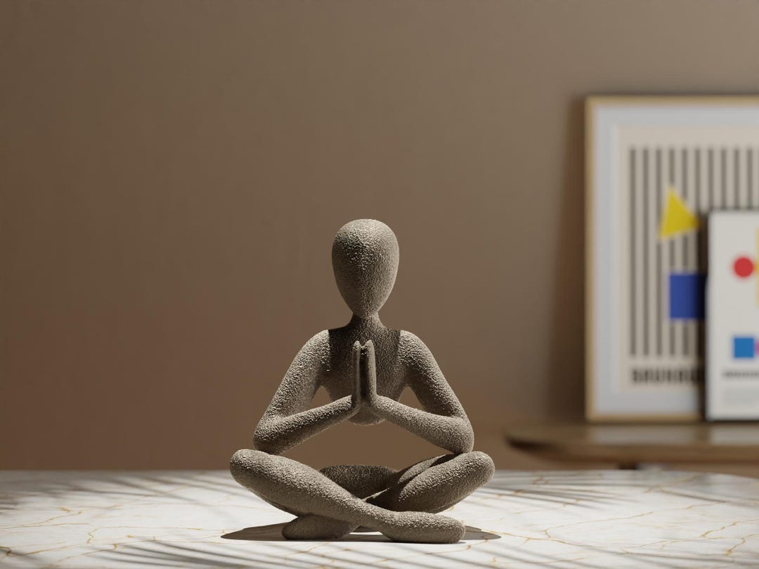 Nobody Contemplative Prayer Sculpture, Minimalist Abstract Art for ...