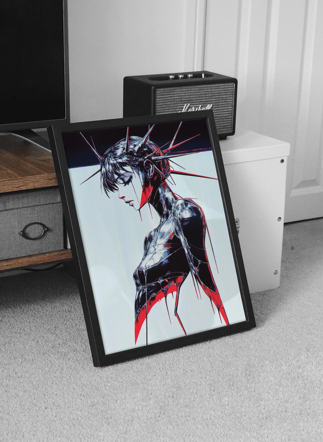 Retro-futuristic Anime-inspired Digital Art Print | Bold Linework ...