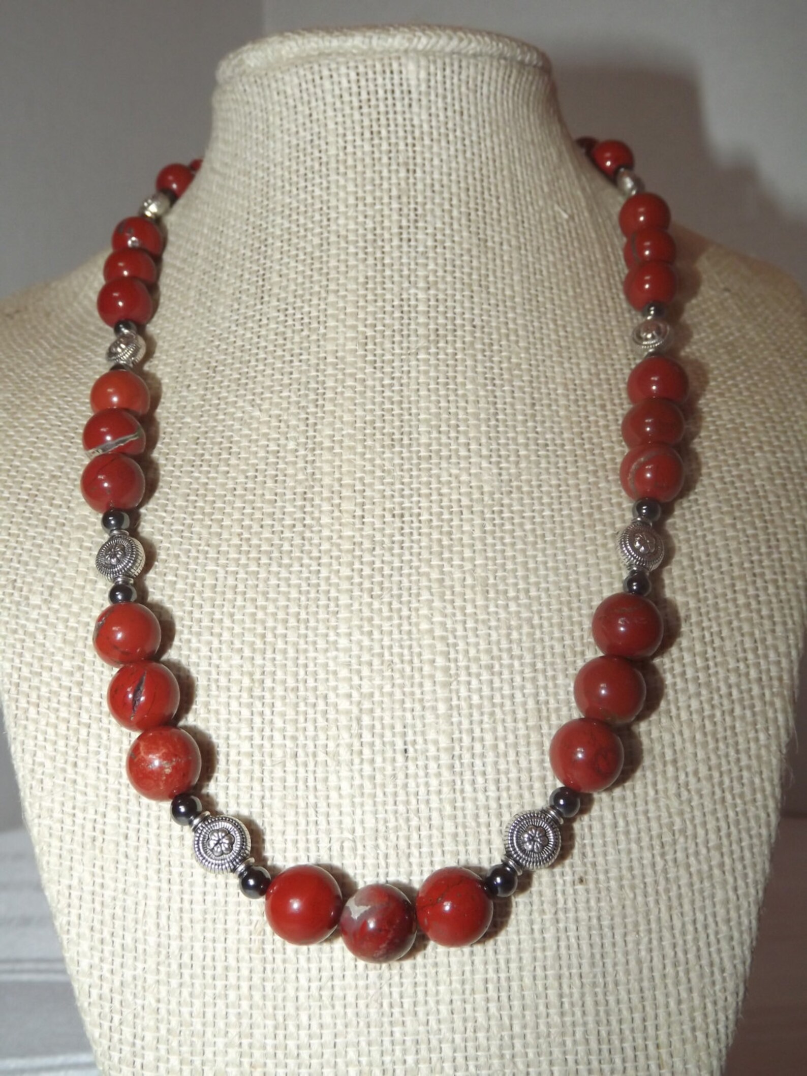 Red Jasper Necklace - Etsy