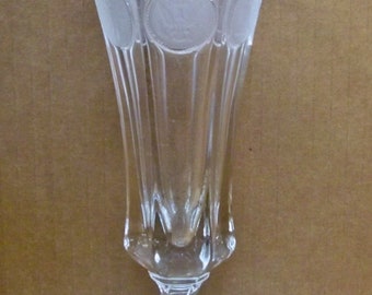 Vintage Fostoria Clear Coin Glass 8 Inch Footed Bud Vase - Etsy