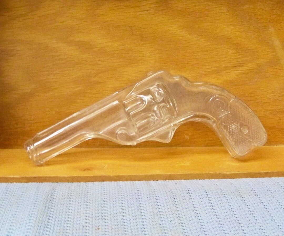 Vintage Novelty Gun ~ 1930's 1940's Six Shooter Glass Bottle Candy ...