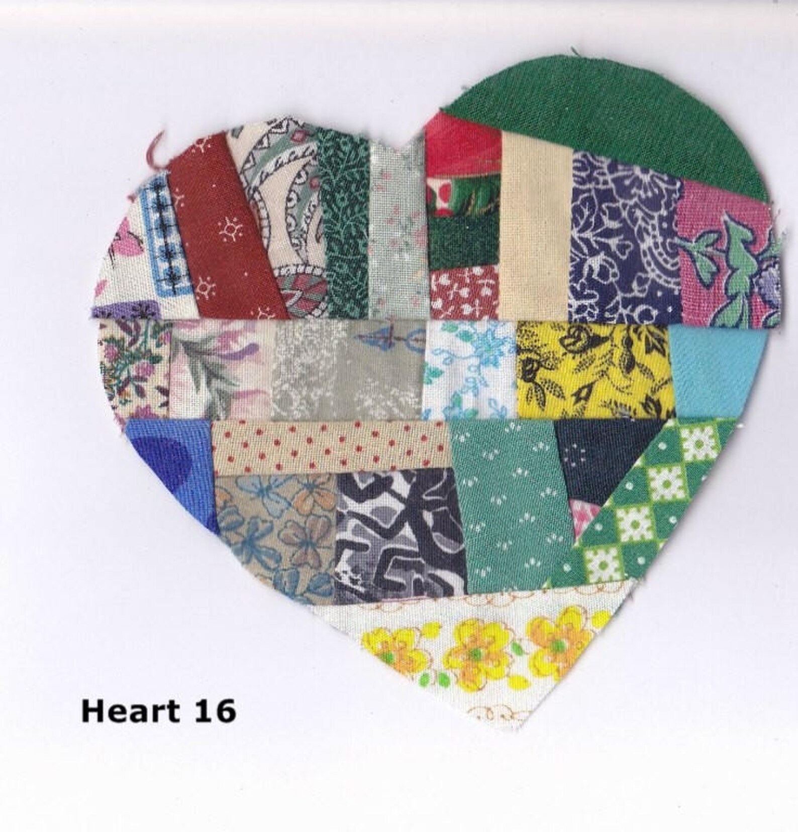 One Paper Pieced Crazy Quilt Heart Appliqué 4 1/2 | Etsy