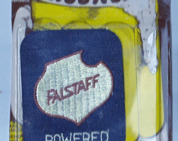 Vintage Falstaff Powered Beer Patch Embroidered Satin Stitching ...