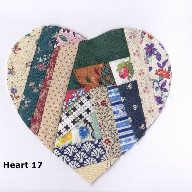 Crazy Quilt Hearts - Etsy