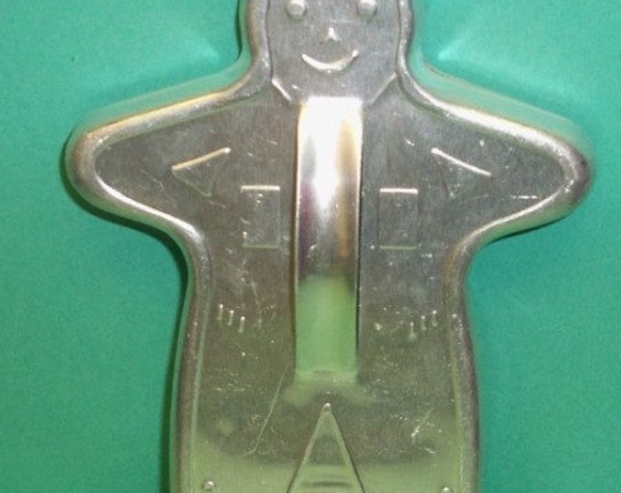 Vintage 1950's Gingerbread Boy Cookie Cutter Aluminum Cut Out ...