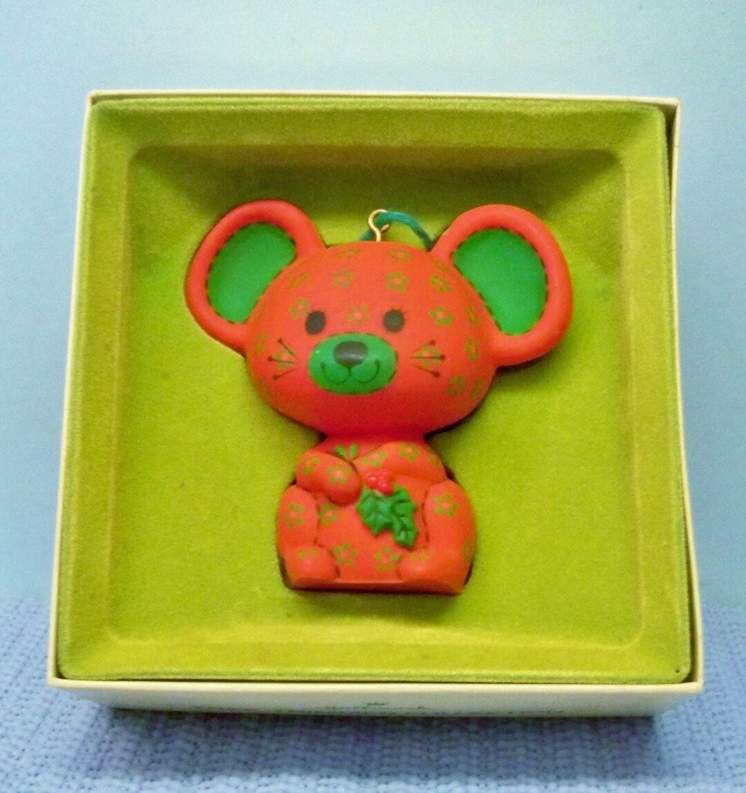 Vintage 1978 Hallmark Calico Mouse Tree Trimmer Collection Ornament ...