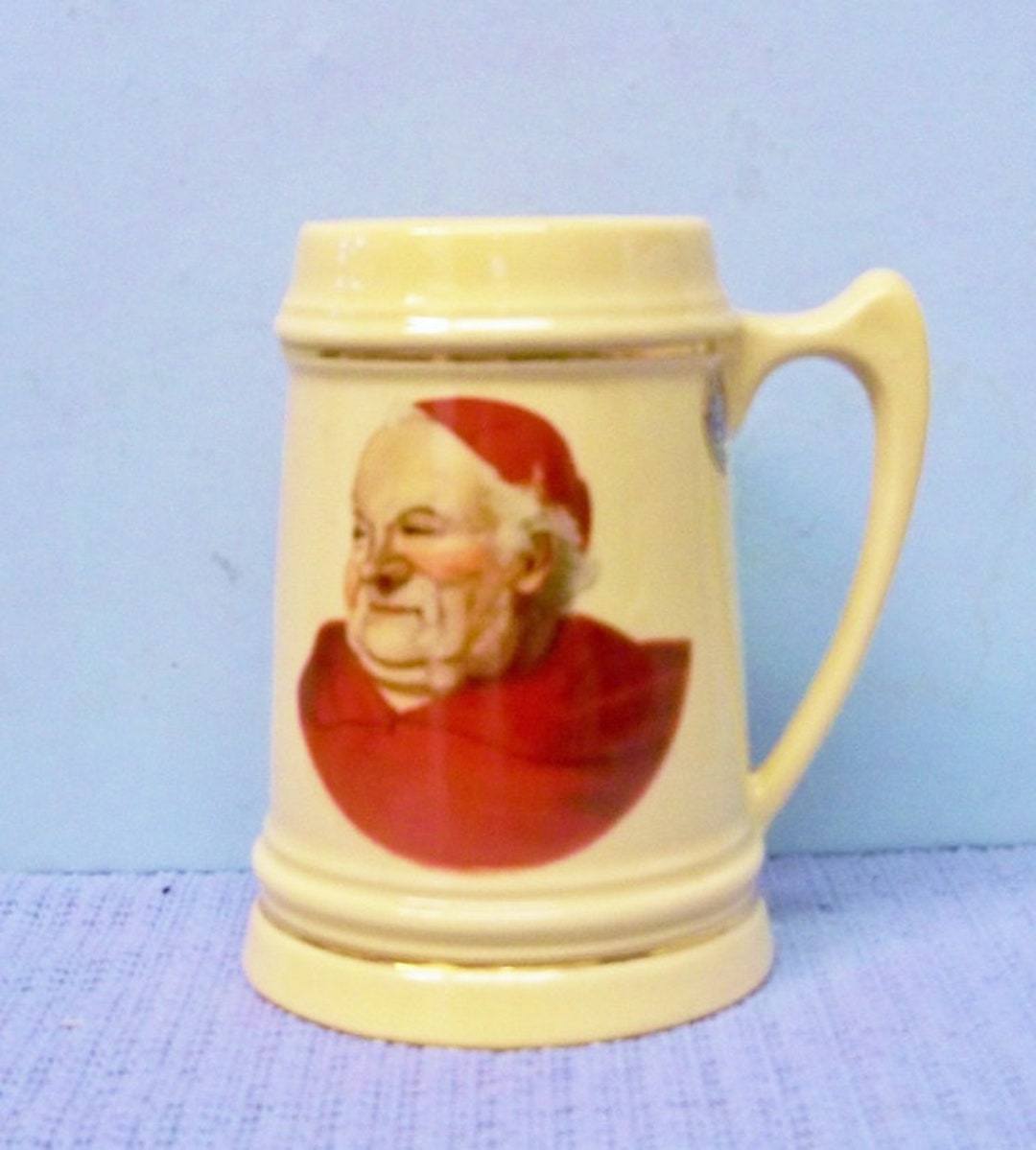 Vintage Friar Monk Portrait Stein ~ 5 1/2" Texas Pottery Co ~ Label ...