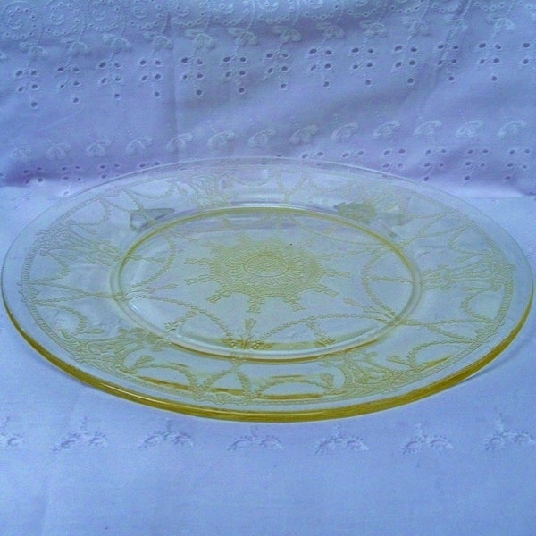 Yellow Glass Plate - Etsy