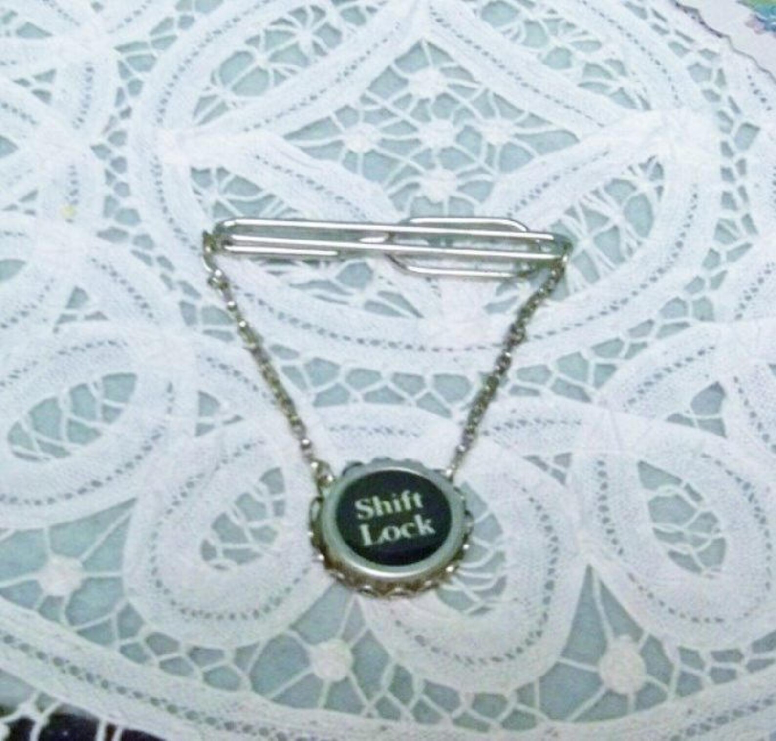 Vintage Tie Clasp With Dangling Shift Lock Royal Typewriter - Etsy