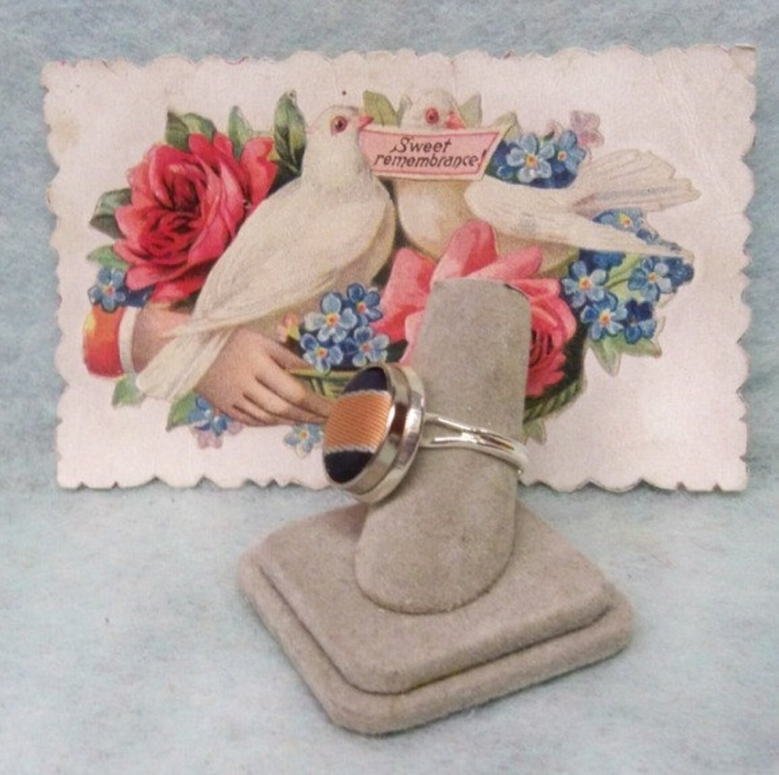 Striped Satin Fabric Ring Artisan Made Gold Black Stripe | Etsy