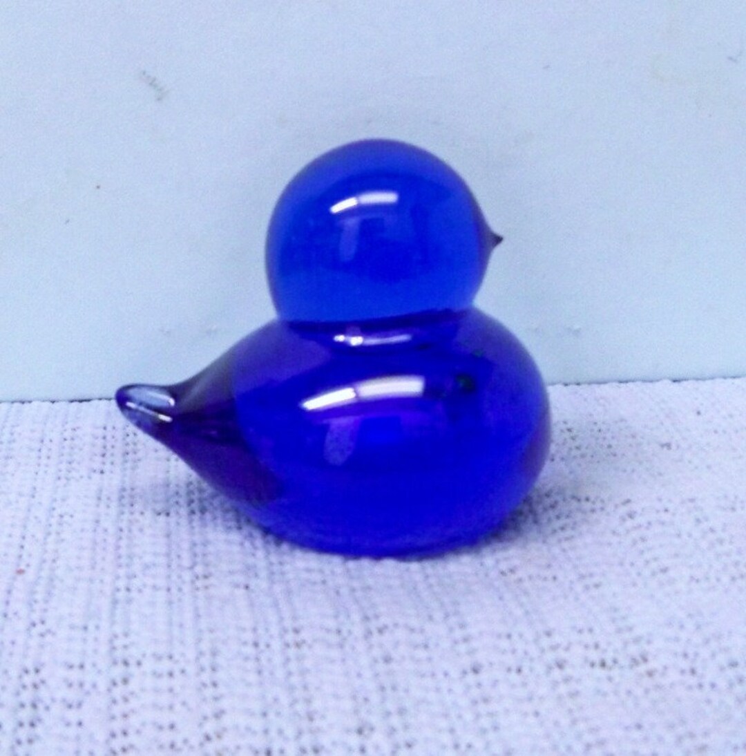 Vintage Cobalt Blue Glass Blue Bird Figurine ~ OOAK ~ Hand Blown ...