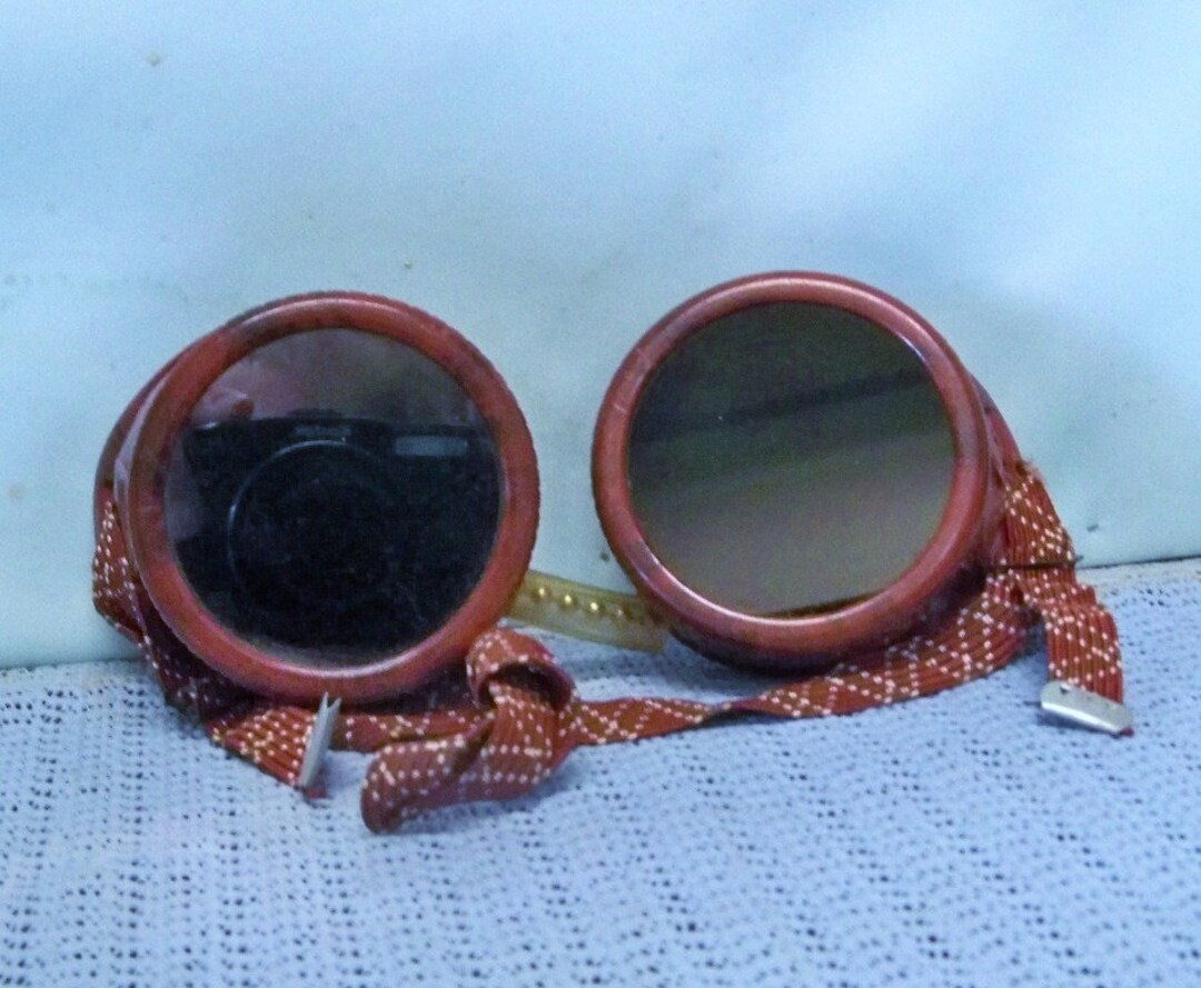 Vintage Wilson Goggles Industrial Safety Glass Lens Motorcycle ...