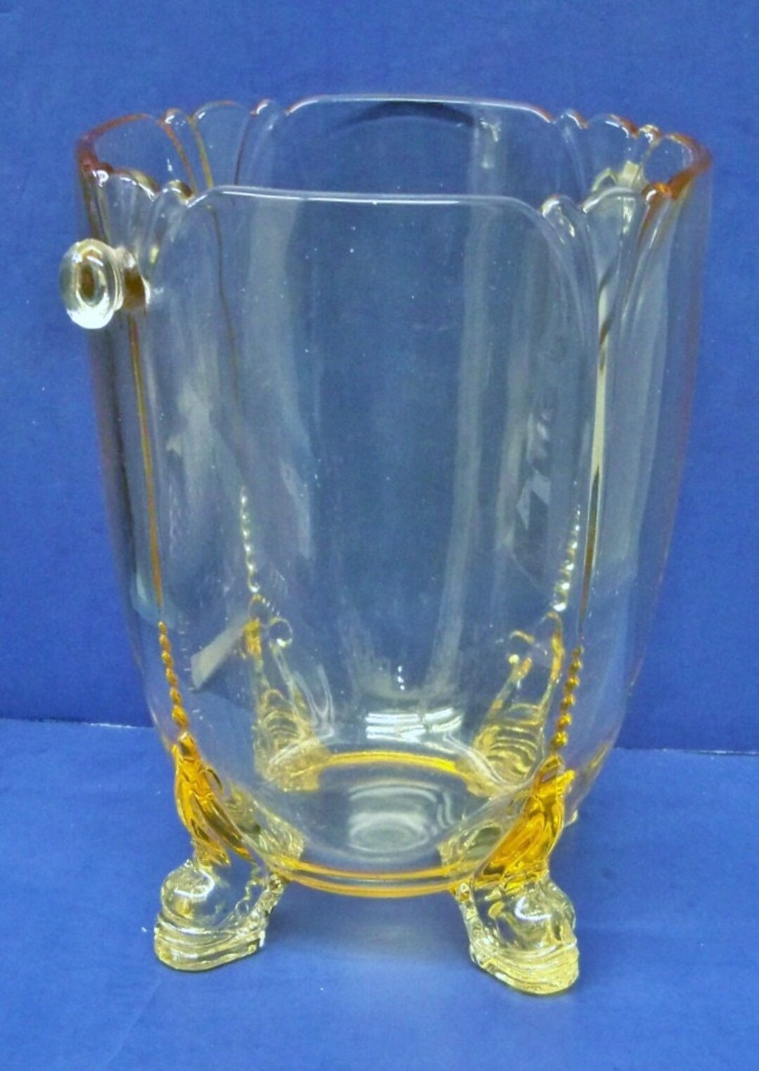Vintage Empress Sahara Dolphin Footed Ice Bucket 6 1/2 Inch Yellow ...