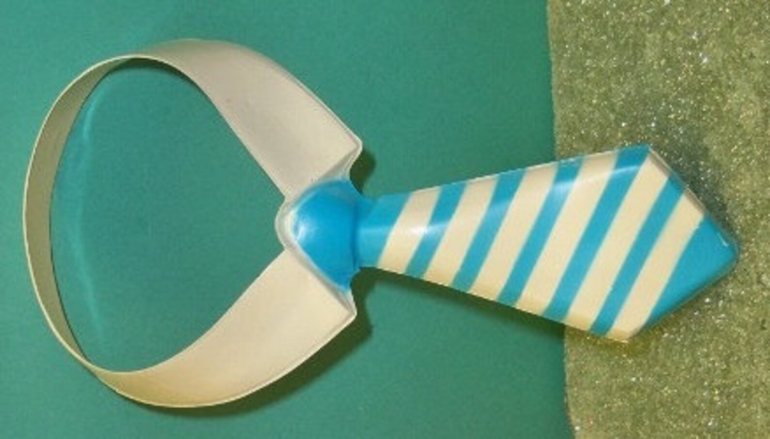 Celluloid Mans Striped Necktie & White Collar Cake Topper | Etsy