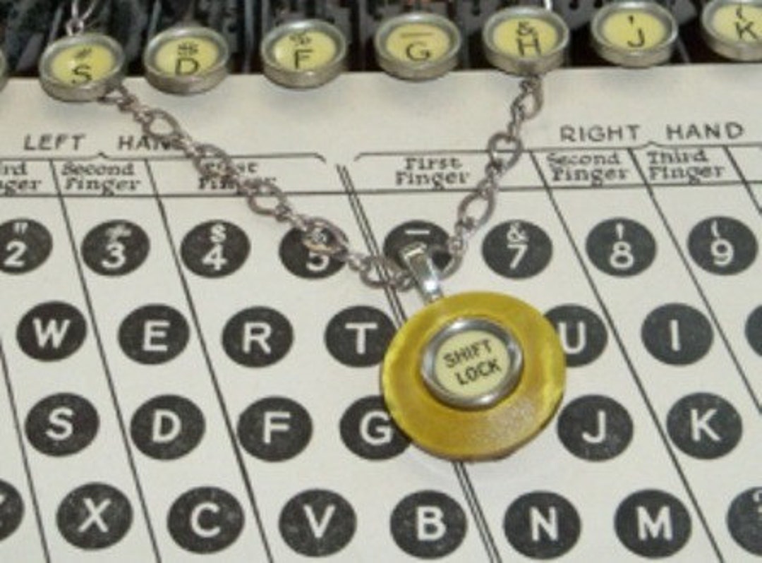 Typewriter Key Necklace Original Command Shift Lock - Etsy