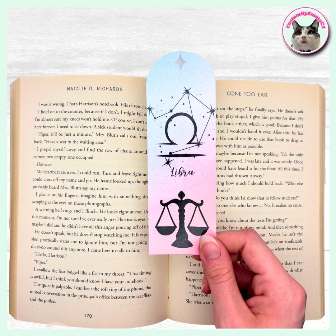 Libra Bookmark - Zodiac Signs and Horoscopes - Laminated for Durability ...