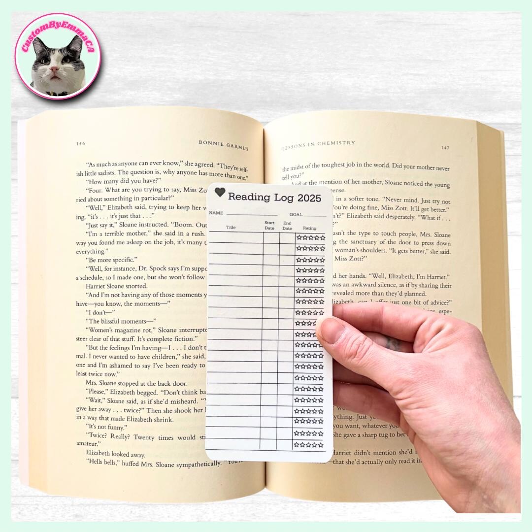 Reading Log Bookmark: Track the Books You Read Throughout the Year ...