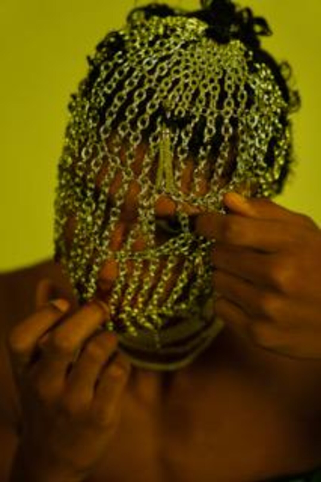 Stylized Chainmail Mask Headpiece - Etsy