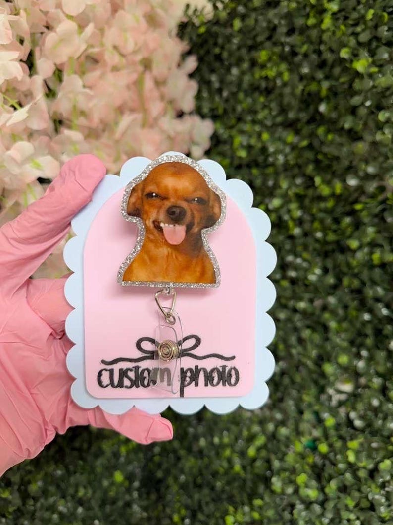 Meme Dog Badge Reel | Funny Meme Badge Reel | Nurse Badge Reel ...