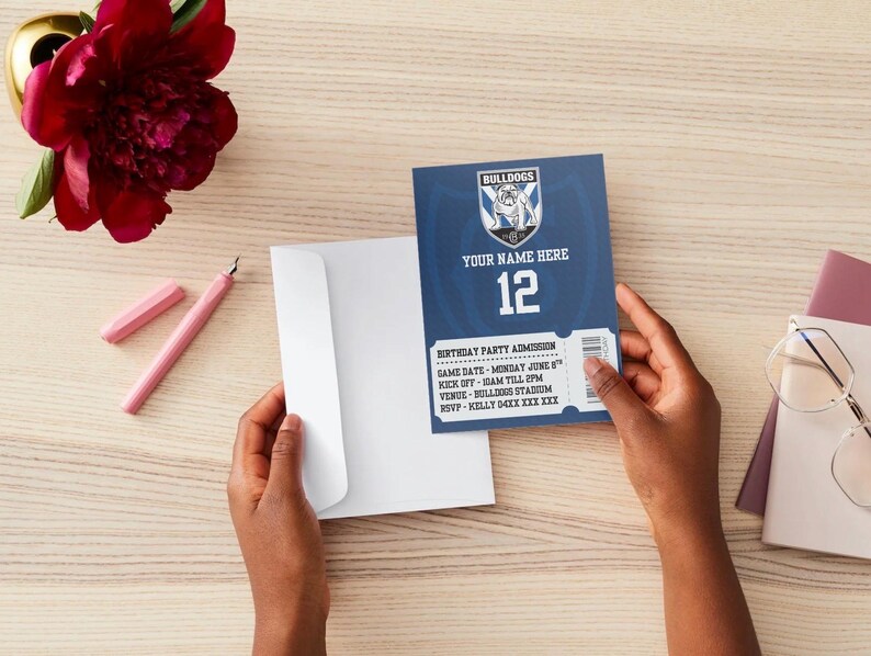 AFL Birthday Invitation | Canva Template | Footy Theme | Editable Kids ...