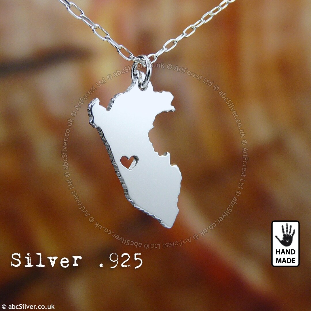PERU , Sterling Silver HAND CUT Pendant , Sterling Silver Chain, Custom ...