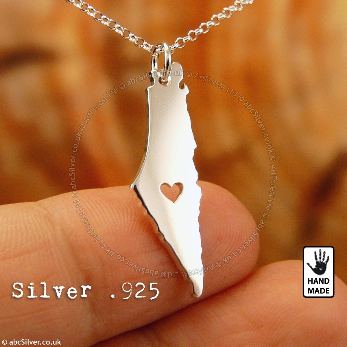 Palestine Map 1946 Handmade Personalized Sterling Silver .925 - Etsy