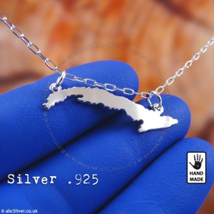 CUBA Map Handmade Personalized Sterling Silver .925 Necklace - Etsy